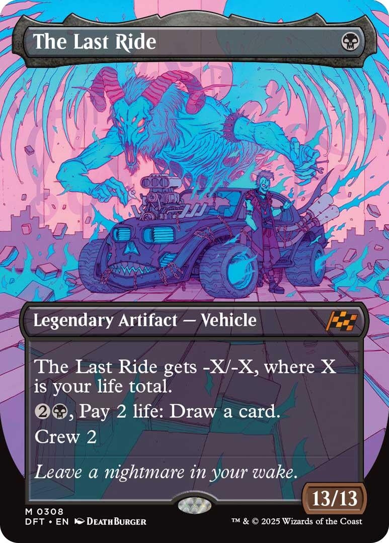 The Last Ride (Borderless) (308) (DFT) — Card Masters