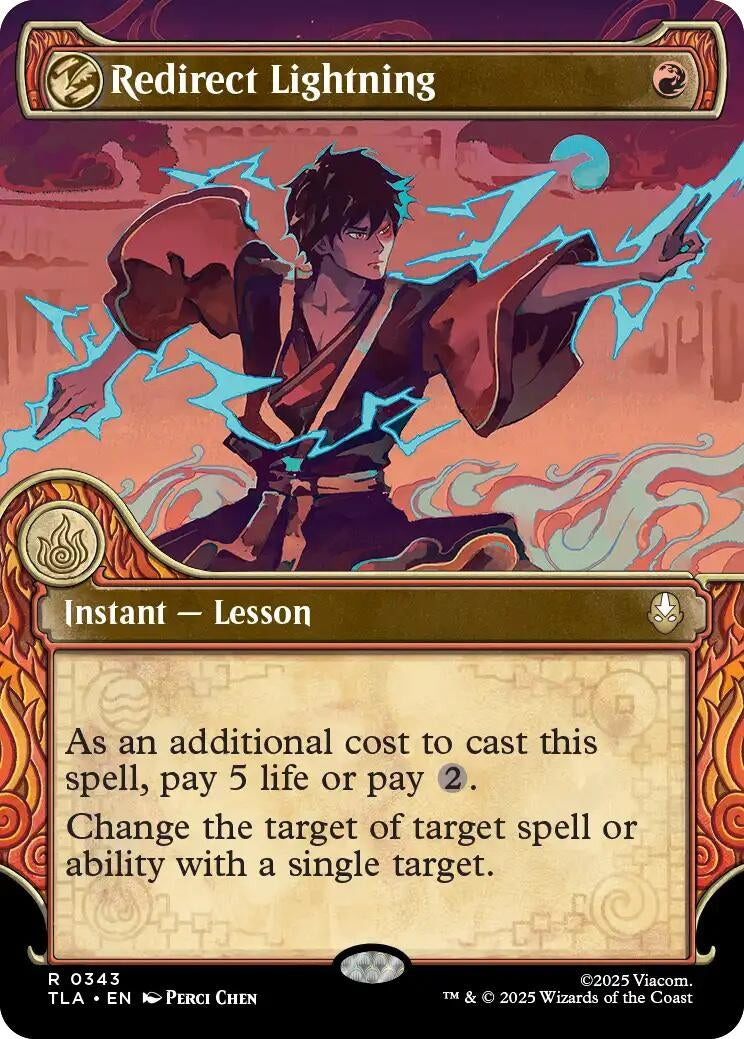 Redirect Lightning (Showcase) (343) (Avatar: The Last Airbender) — Card ...