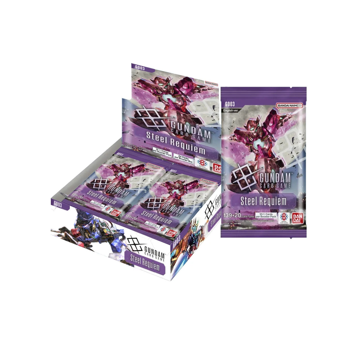 PRE ORDER - Gundam Card Game: Booster Display – Steel Reqiuem [GD03 ...